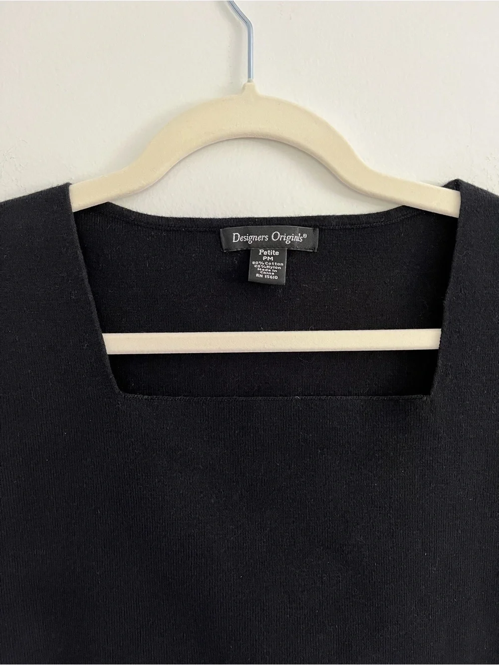 Designers Originals | Tops | Vintage Black Square Neck Sleeveless Tank ...